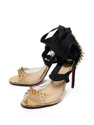 CHRISTIAN LOUBOUTIN Barbarissima Spiked Ankle-strap Heeled Sandals - Black