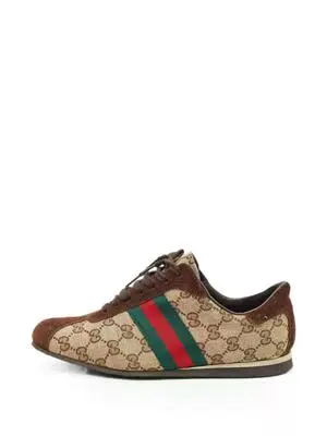 Gucci Gucci Ace Web Sneakers Neutrals