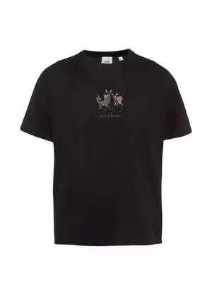 Burberry Embroidered Oversized T-shirt - Black