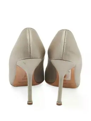 Manolo Blahnik Hangisi Satin Pumps With Crystal Buckle