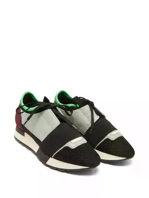 Balenciaga Race Runner Panelled Sneakers - Black