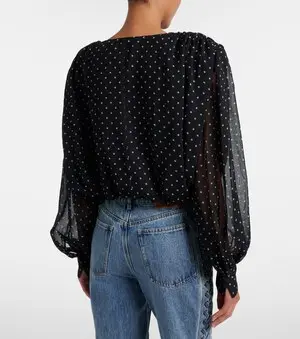 ROTATE BY BIRGER CHRISTENSEN Floral Ruched Blouse
