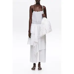 Bimba Y Lola Embroidered Asymmetrical Handkerchief Jumpsuit