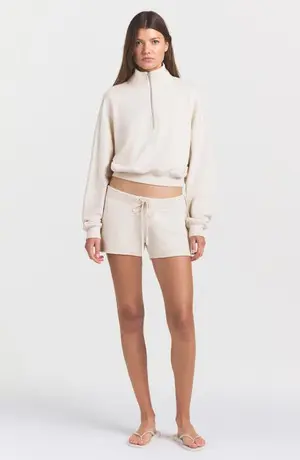 SKIMS Drapey French Terry Half Zip Pullover
