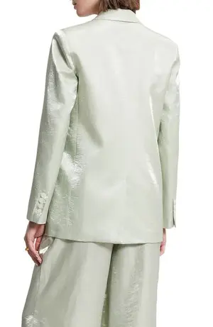 OTTOD'AME Viscose And Linen Blend Jacket With Satin Effect
