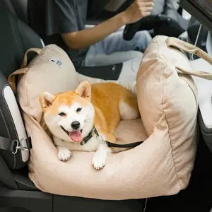 FUNNYFUZZY First Class Dog Car Seat Bed - Khaki