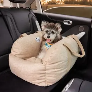 FUNNYFUZZY First Class Dog Car Seat Bed - Khaki