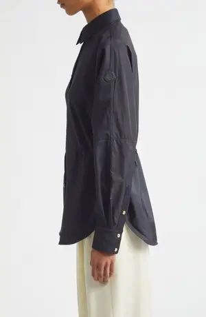 Moncler Mixed Media Snap-up Shirt