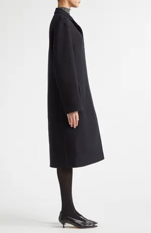 JIL SANDER Slim Fit Double Face Cashmere & Virgin Wool Coat