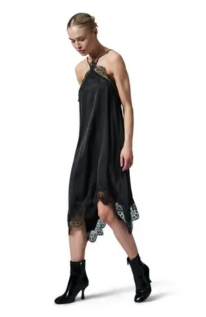 Day Birger Et Mikkelsen Umali Lace Trim Halter Neck Slip Dress - Black