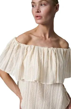 Day Birger Et Mikkelsen Hera Raw Stripe Bardot Top