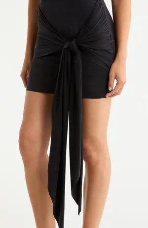 SKIMS Cupro Jersey Wrap Minidress