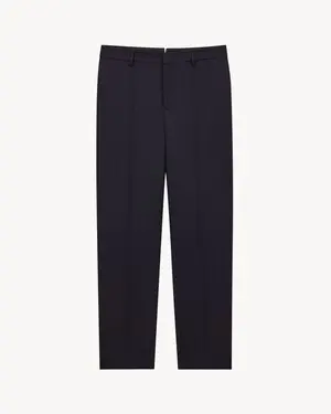 Saint Laurent Slim-fit Pants In Wool Gabardine - Marine