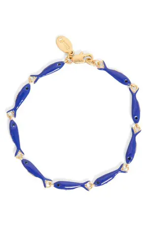 Clare V. Sardine Bracelet - Coblt
