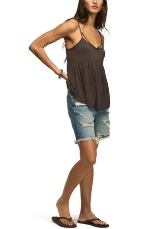Lucky Brand Sandwash Braided Strap Babydoll Camisole