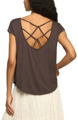 Lucky Brand Sandwash Strappy Back T-shirt