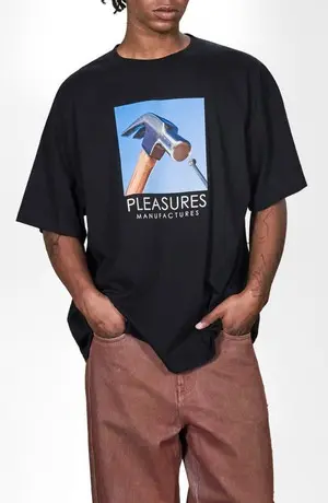 PLEASURES Hammer Graphic T-shirt - Black