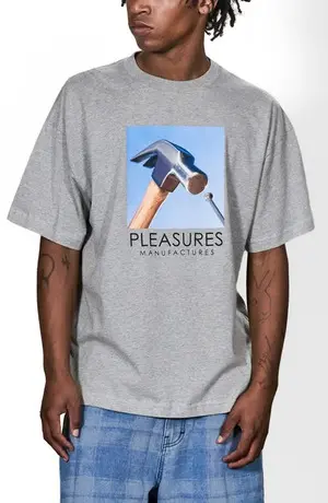 PLEASURES Hammer Graphic T-shirt - Heather