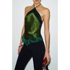 REFORMATION Jillian Silk Halter Top