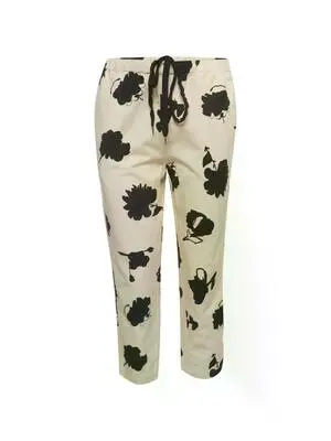 Marni Floral-print Straight-fit Trousers