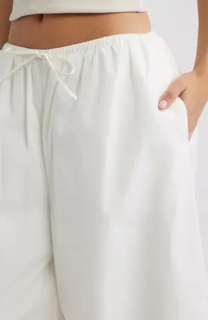 House Of Cb Jae Stretch Cotton Wide Leg Pants