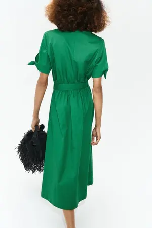 H&m Short-sleeved Shirt Dress