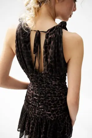 H&m Ruched Flared-skirt Dress