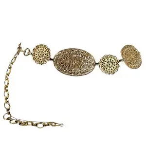 MADISON BEVERLY HILLS Tone Filigree Medallion Belt