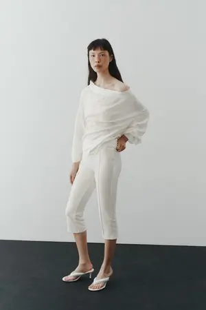 H&m Crease-leg Capri Trousers