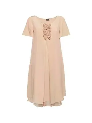 Fendi Silk Frilled Detail Mini Dress