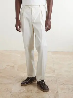 Brunello Cucinelli Straight-leg Cotton-blend Golf Trousers