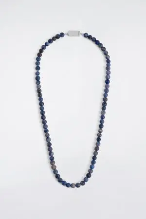 Cos Beaded Stone Necklace - Blue