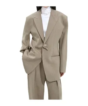 Bottega Veneta Wool And Linen Melange Jacket - No