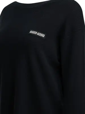 Miu Miu Wool Sweater - Navy Blue