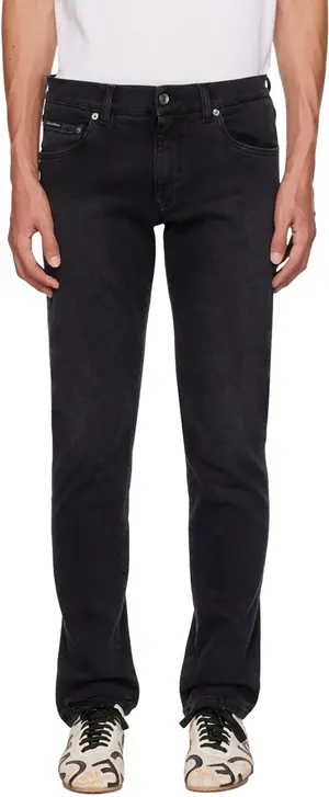 Dolce & Gabbana Dolce Gabbana Logo Plaque Slim-fit Jeans