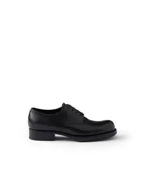 Prada Antiqued Leather Lace-up Shoes