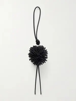 Loewe Hedgehog Bead-embellished Wool-felt And Leather Bag Charm