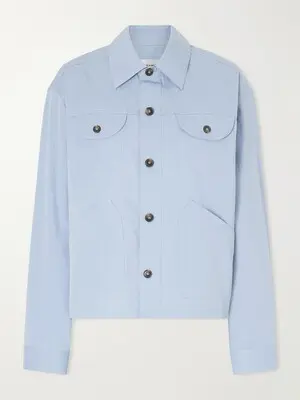 FRAME Utility Cropped Cotton-poplin Jacket