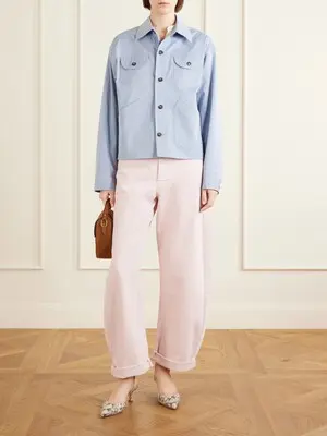 FRAME Utility Cropped Cotton-poplin Jacket