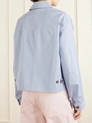 FRAME Utility Cropped Cotton-poplin Jacket