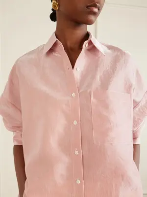 TWP Something Borrowed" Striped Cotton-organza Shirt
