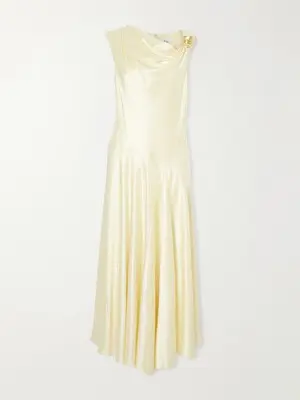 Aje Siren Embellished Satin Maxi Dress