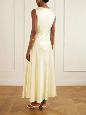 Aje Siren Embellished Satin Maxi Dress