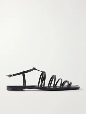 JIL SANDER Hydra Leather Sandals - Black