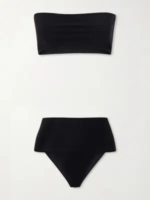 Alaïa Stretch-jersey Bandeau Bikini - Black