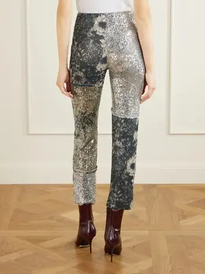 MAISON MARGIELA Sequined Patchwork Jersey Straight-leg Pants