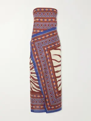 Johanna Ortiz Printed Cotton-voile Maxi Dress - Blue