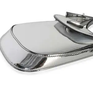 Prada Argento Spazzolato Cleo Flap Bag - Silver