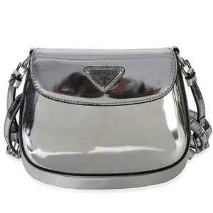 Prada Prada Argento Spazzolato Mini Cleo Flap Bag Silver