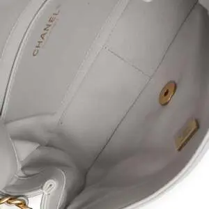 Chanel Grey Quilted Lambskin Flap Bag